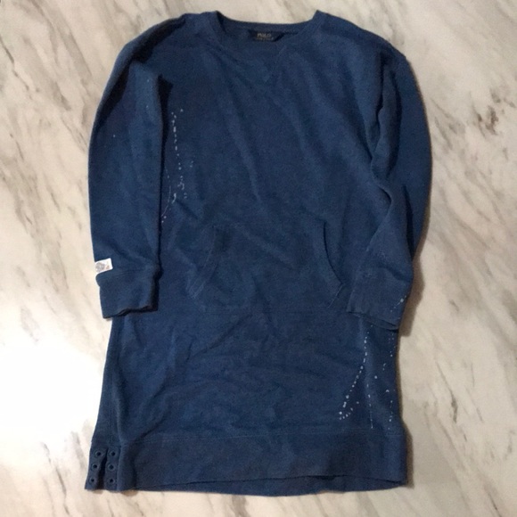 Dresses | Polo Ralph Lauren Cadet Blue Splatter Dress | Poshmark